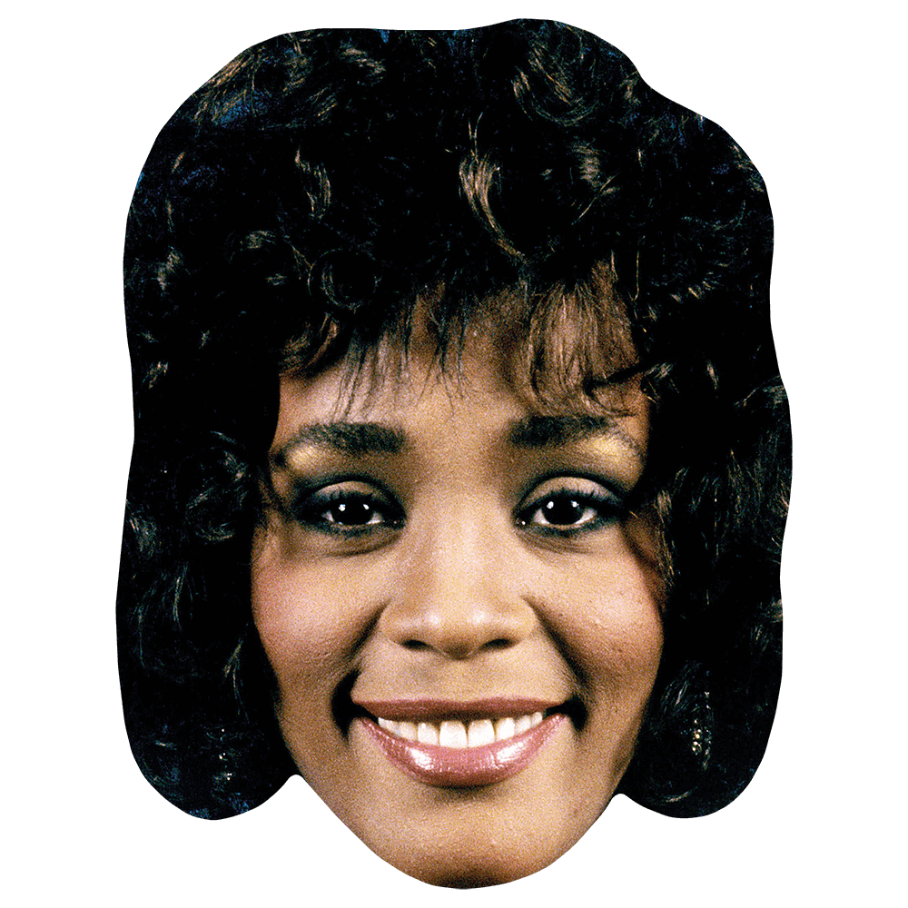 Whitney Houston (Young) Celebrity Mask, Flat Card Face, Fancy Dress ...