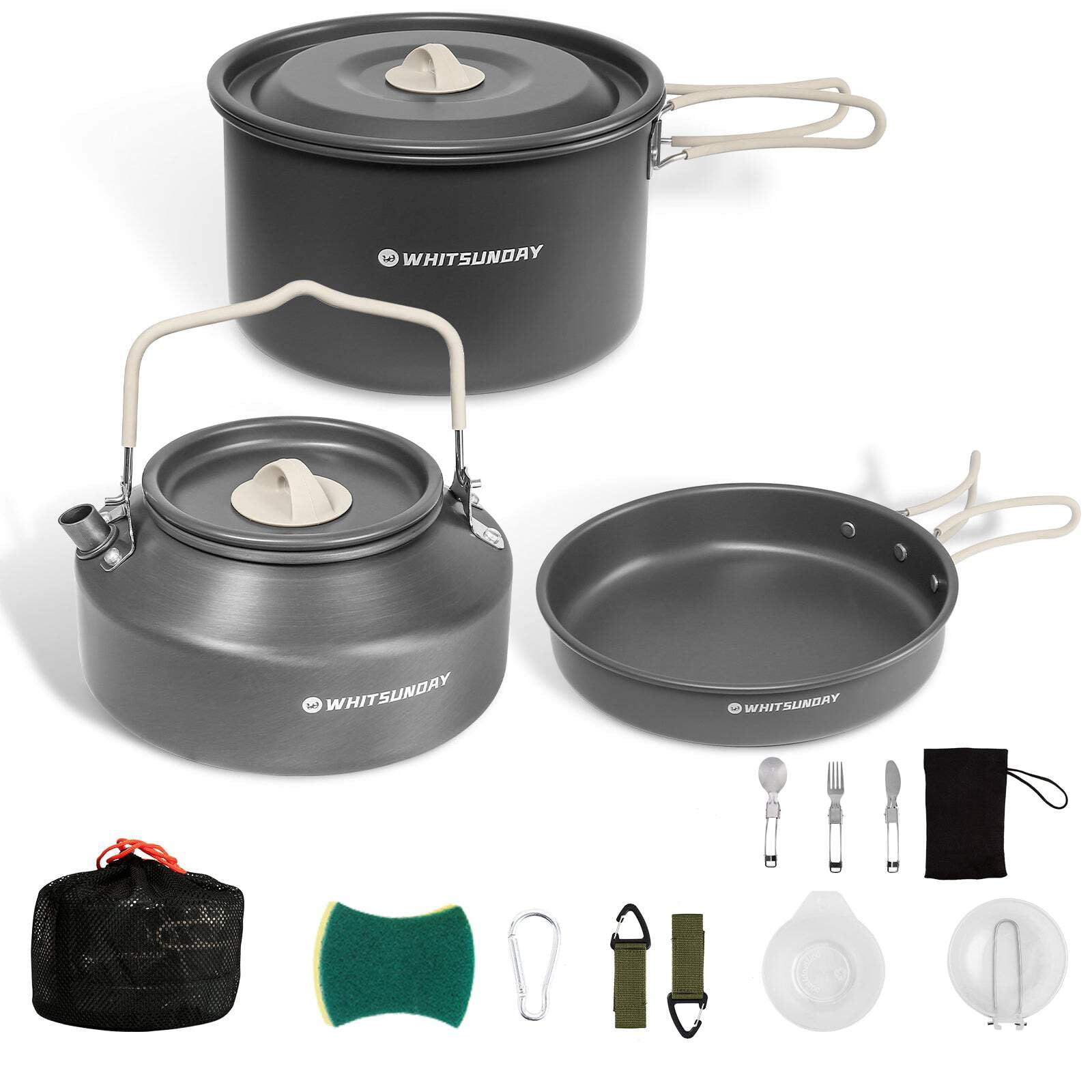 Whitsunday Camping Aluminum alloy Cookware, Camping Cooking Set ...