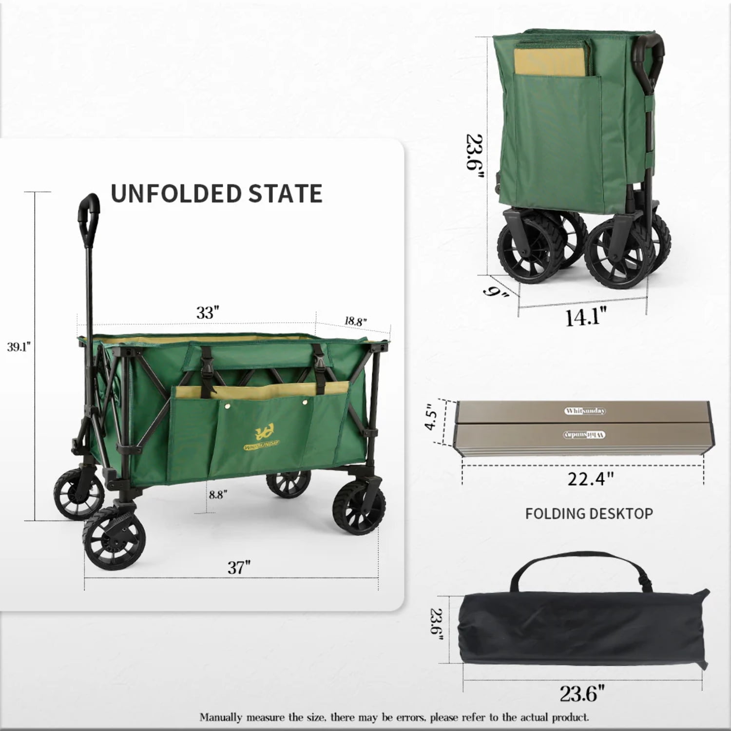 Whitsunday Compact Folding Wagon Cart - Walmart.com