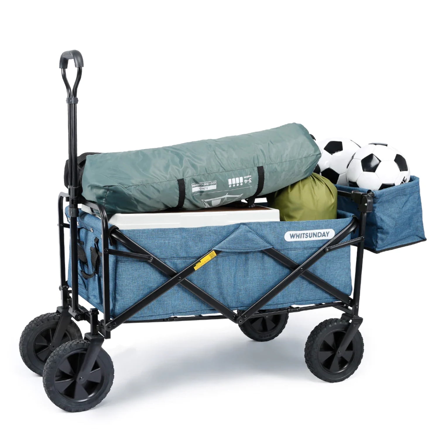 Whitsunday Folding Wagon 8" Standard wheels with Rear Storage (Standard ...