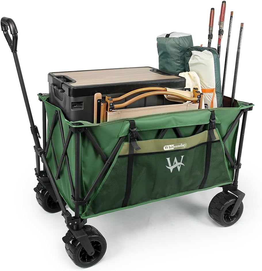 Whitsunday Heavy Duty Collapsible Wagon Cart, 380lb Load-Bearing ...