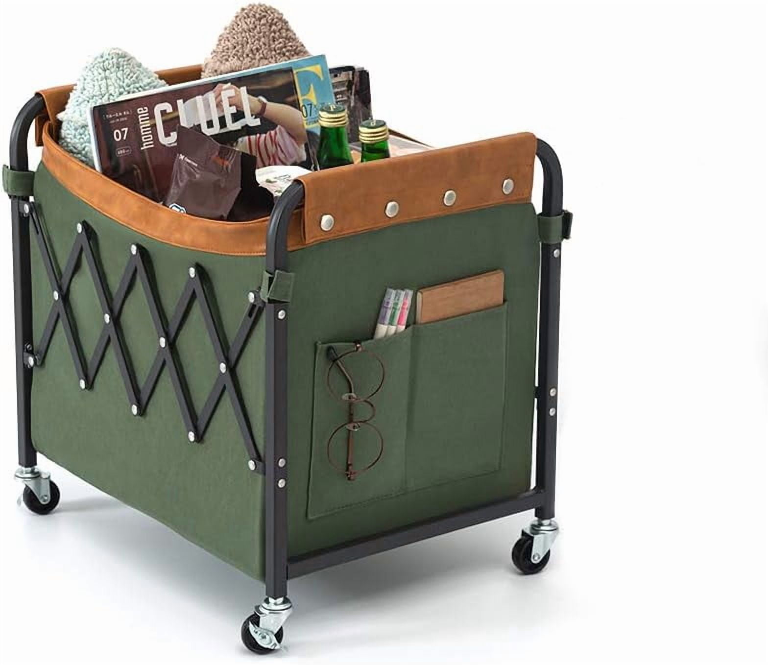 Whitsunday Home Clothes Laundry Storage Organizer Foldable Cart Basket ...