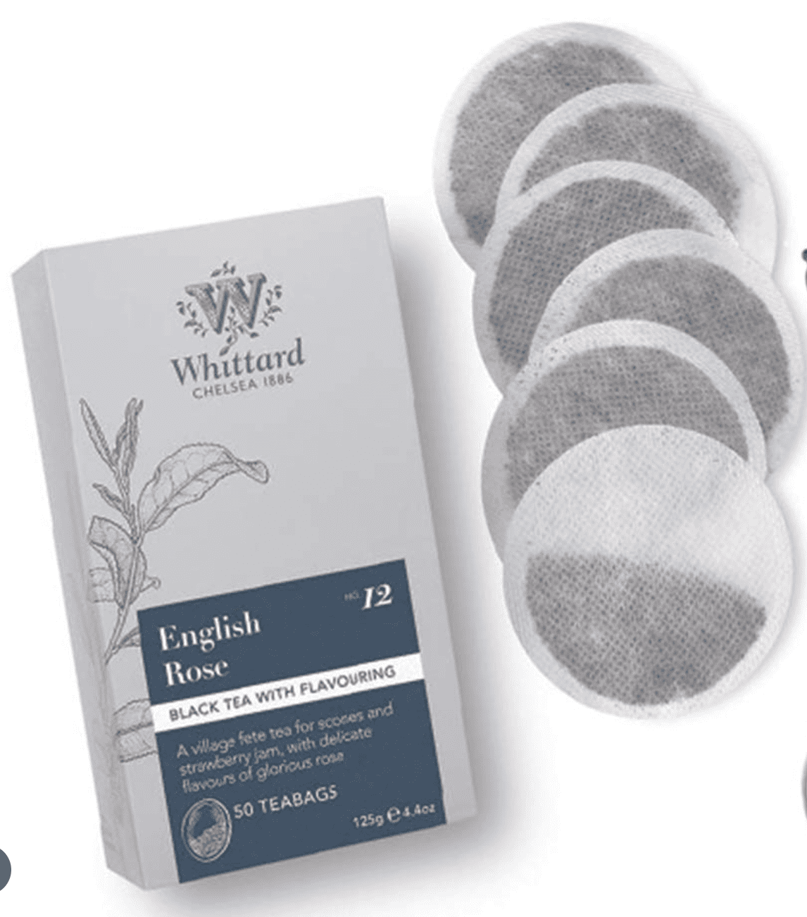Whittard Tea English Rose 50 Traditional Teabags - Walmart.com