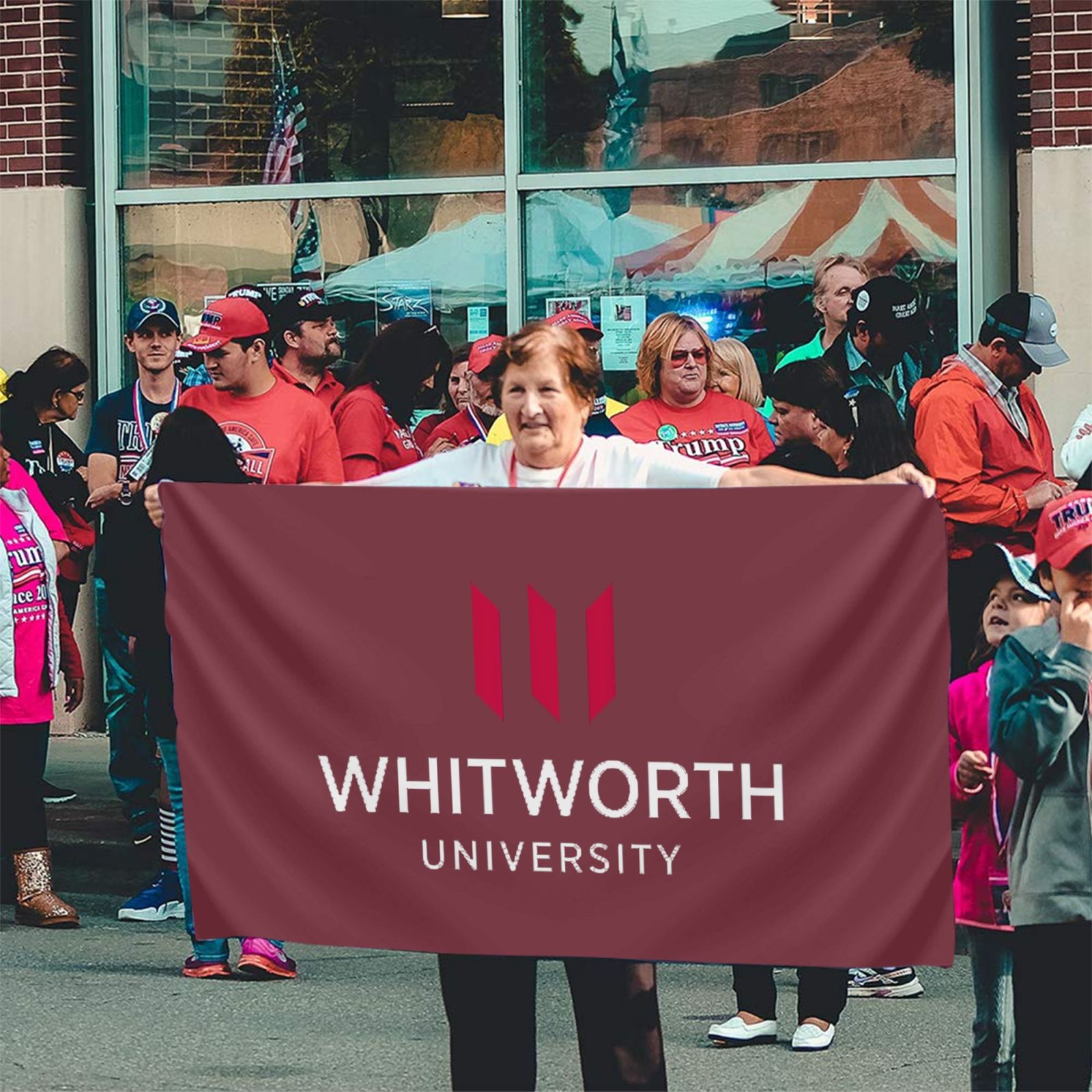 Whitworth A University Flag 3x5 Outdoor ,Sewn Stripes, Stronger Brass ...