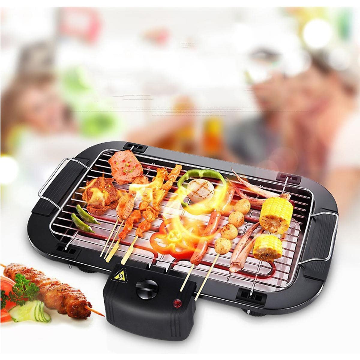 Whixant 2000W Electric Barbecue Grill Smokeless Portable Adjustable ...