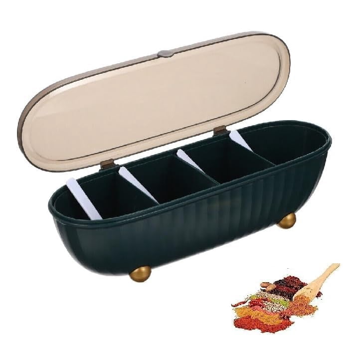 Whixant Multipurpose Plastic 4 in 1 Masala Box for Kitchen Transparent ...