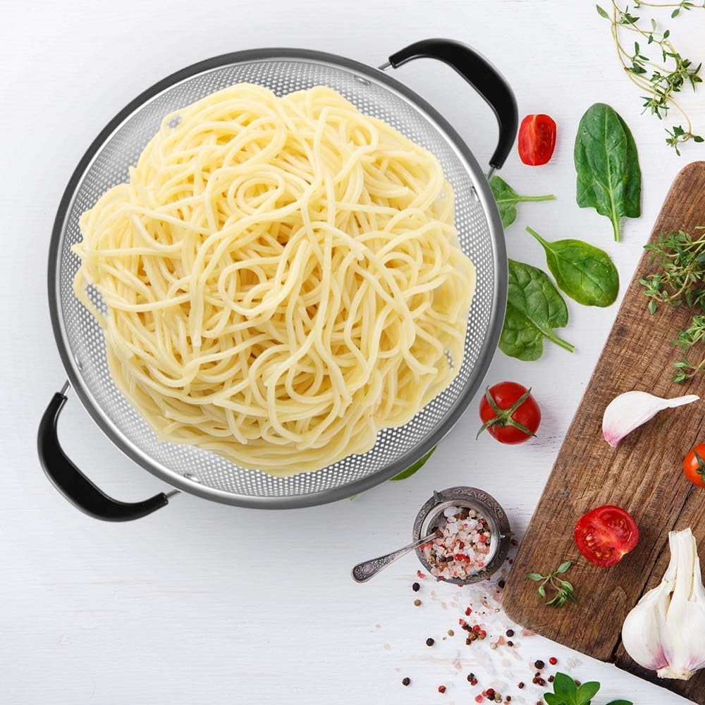 Whixant Stainless Steel Rice Colander Sieve with Handle Strainer for ...