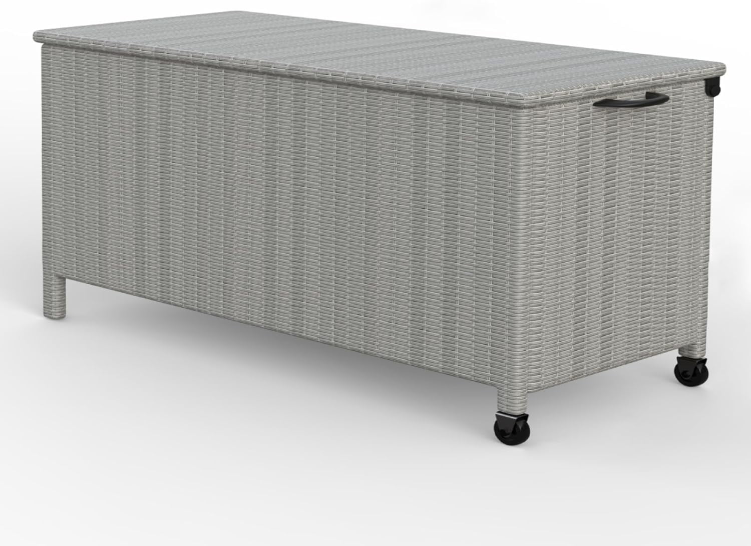 WhizMax 150 Gallon Large Wicker Deck Box, Rattan Outdoor Storage Box ...