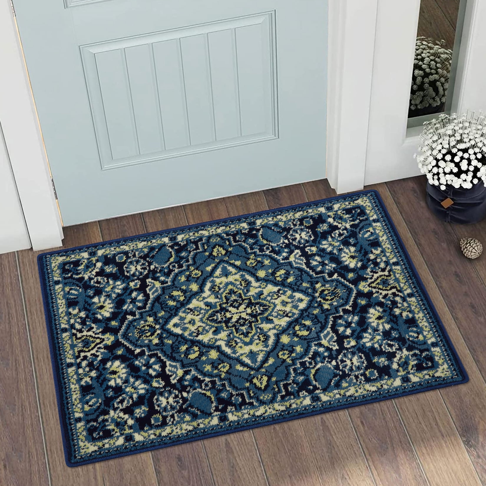 WhizMax 2' x 3' Small Rug Persian Soft Thick Door Mat Vintage Floral ...