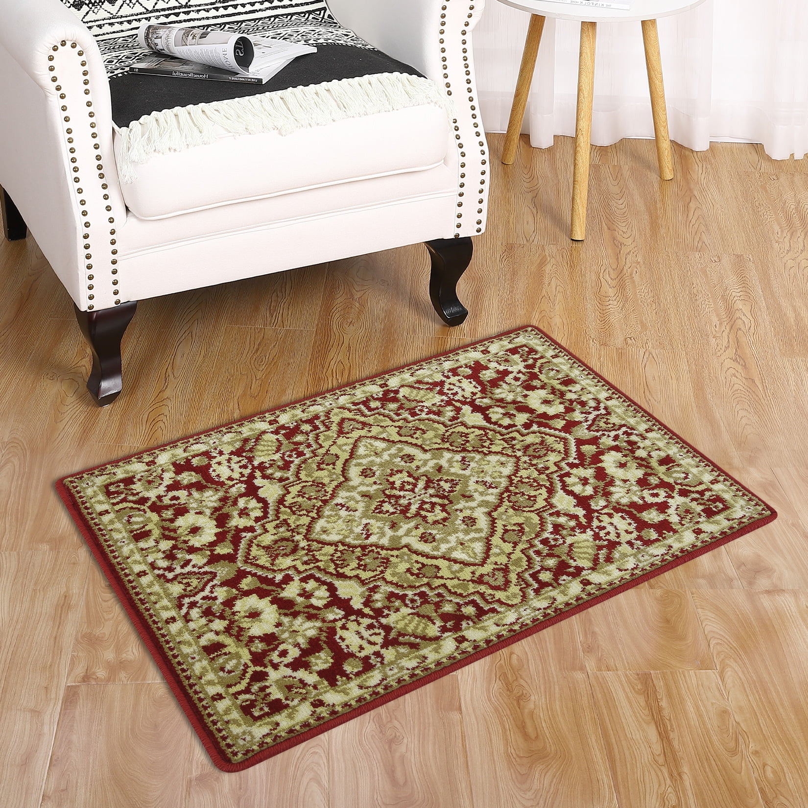 WhizMax 2' x 3' Small Rug Persian Soft Thick Door Mat Vintage Floral ...