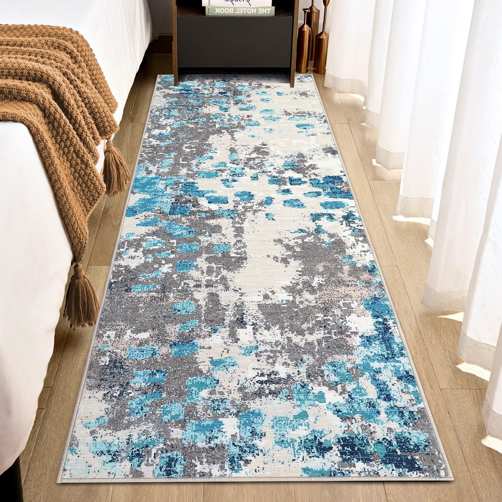 Garvee 2' x 6' Hallway Runner Rug Modern Abstract Colorful Rug Anti ...