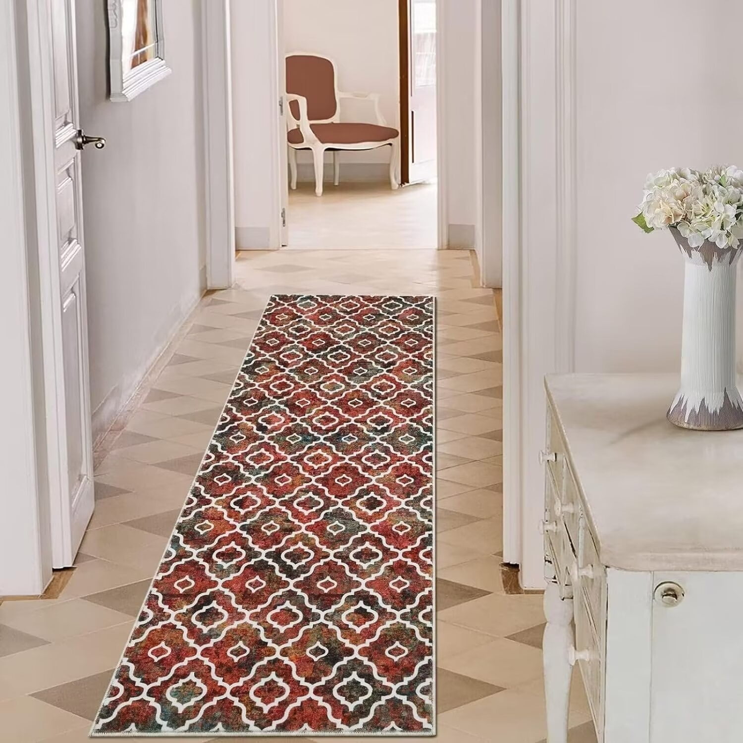 Garvee 2' x 6' Hallway Runner Rug Modern Geometric Rug Moroccan Rug ...