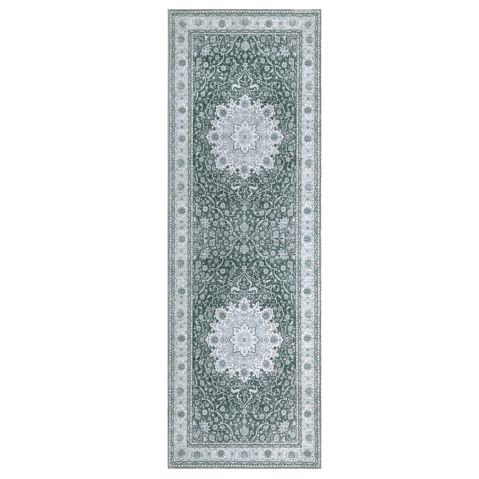 Garvee 2' x 6' Runner Rug Floral Print Vintage Persian Runner Rug ...