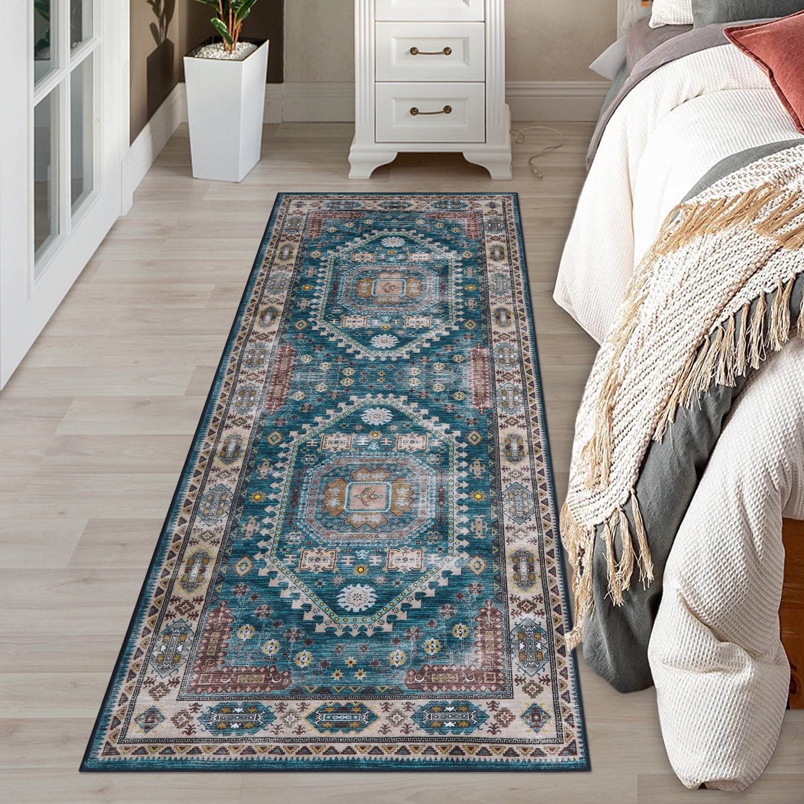Garvee 2' x 6' Runner Rug Hallway Bathroom Rug Washable Rug Runner Boho ...