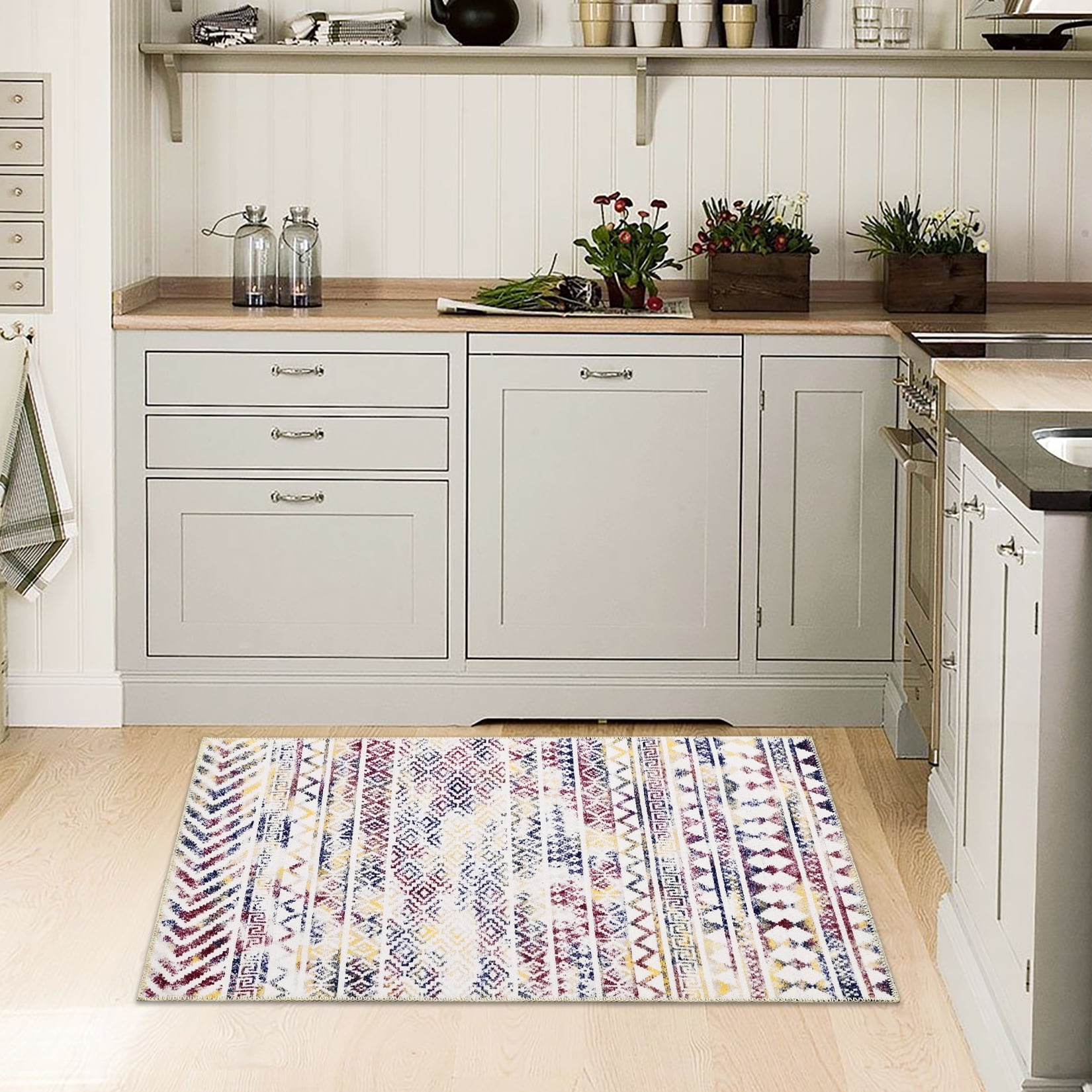 Garvee 2'x3' Small Boho Area Rug Geometric Bohemian Mat Machine ...