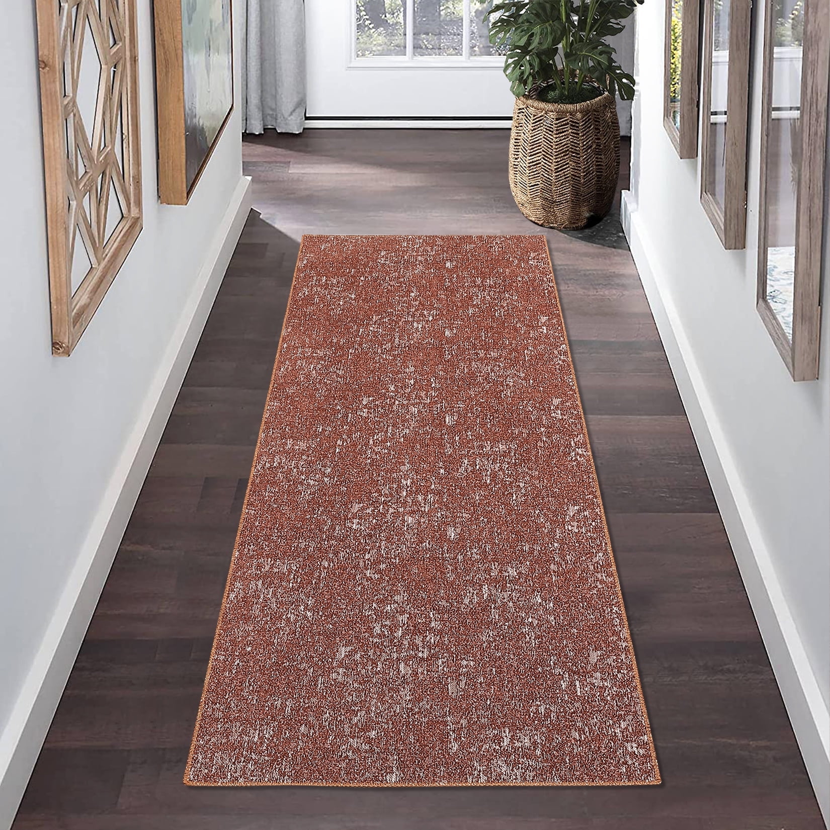 Garvee 2'x6' Hallway Runner Rug Jacquard Textured Kitchen Runner ...