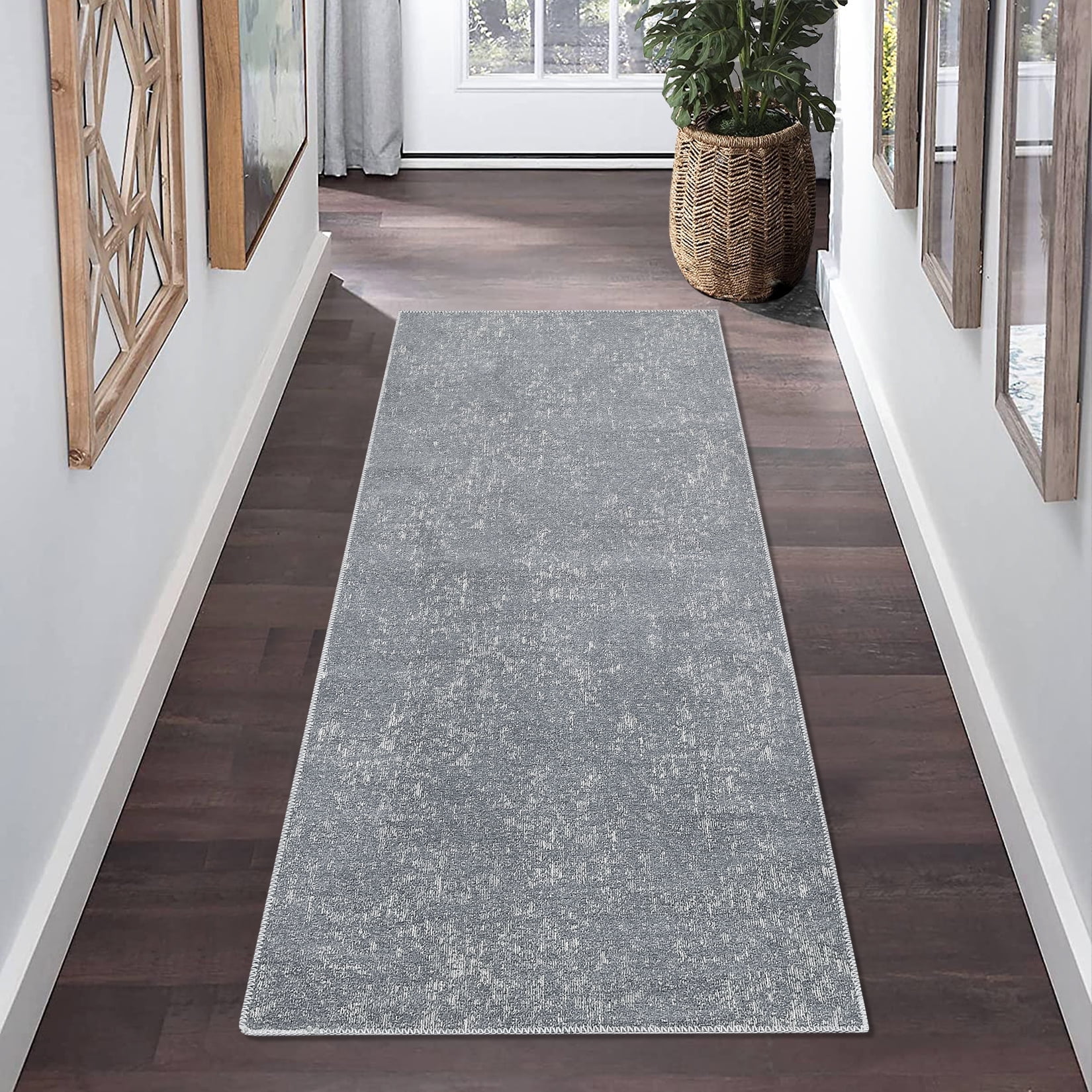 Garvee 2'x6' Hallway Runner Rug Jacquard Textured Kitchen Runner ...