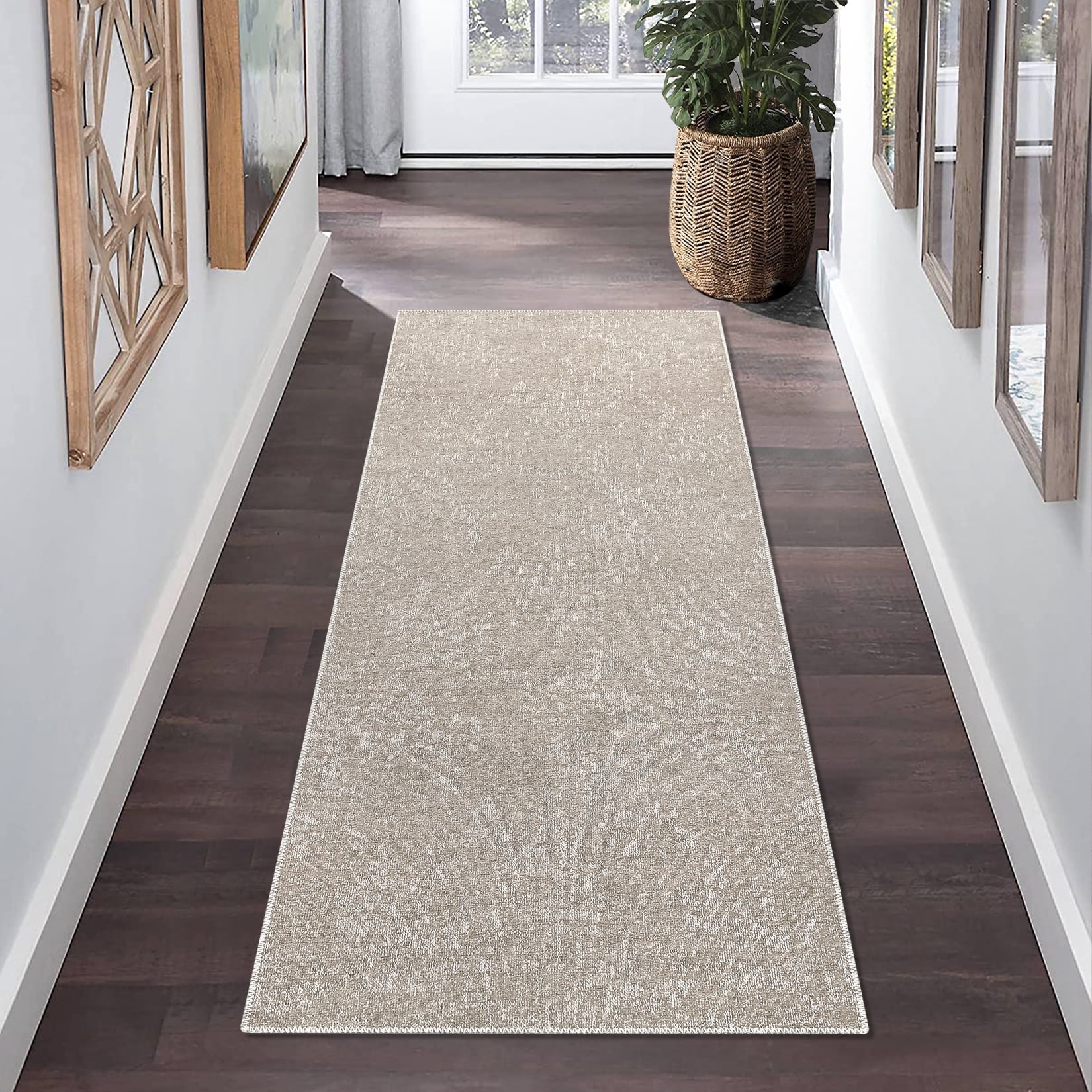 Garvee 2'x6' Hallway Runner Rug Jacquard Textured Kitchen Runner ...