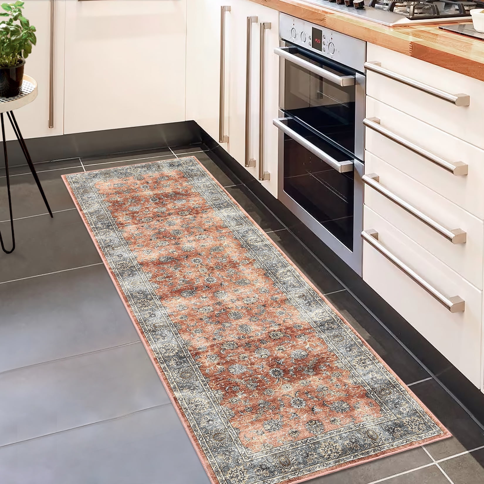 Garvee 2'x6' Vintage Persian Runner Rug Floral Boho Kitchen Runners Low ...