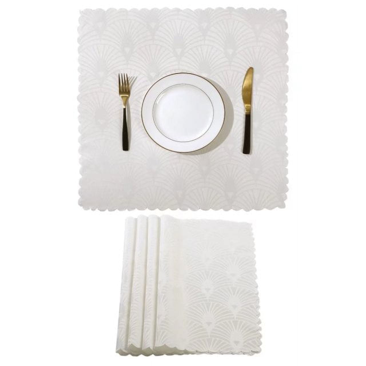 Garvee 20" x 20" 4 Piece Square Jacquard Cloth Napkin Set Spill Proof ...