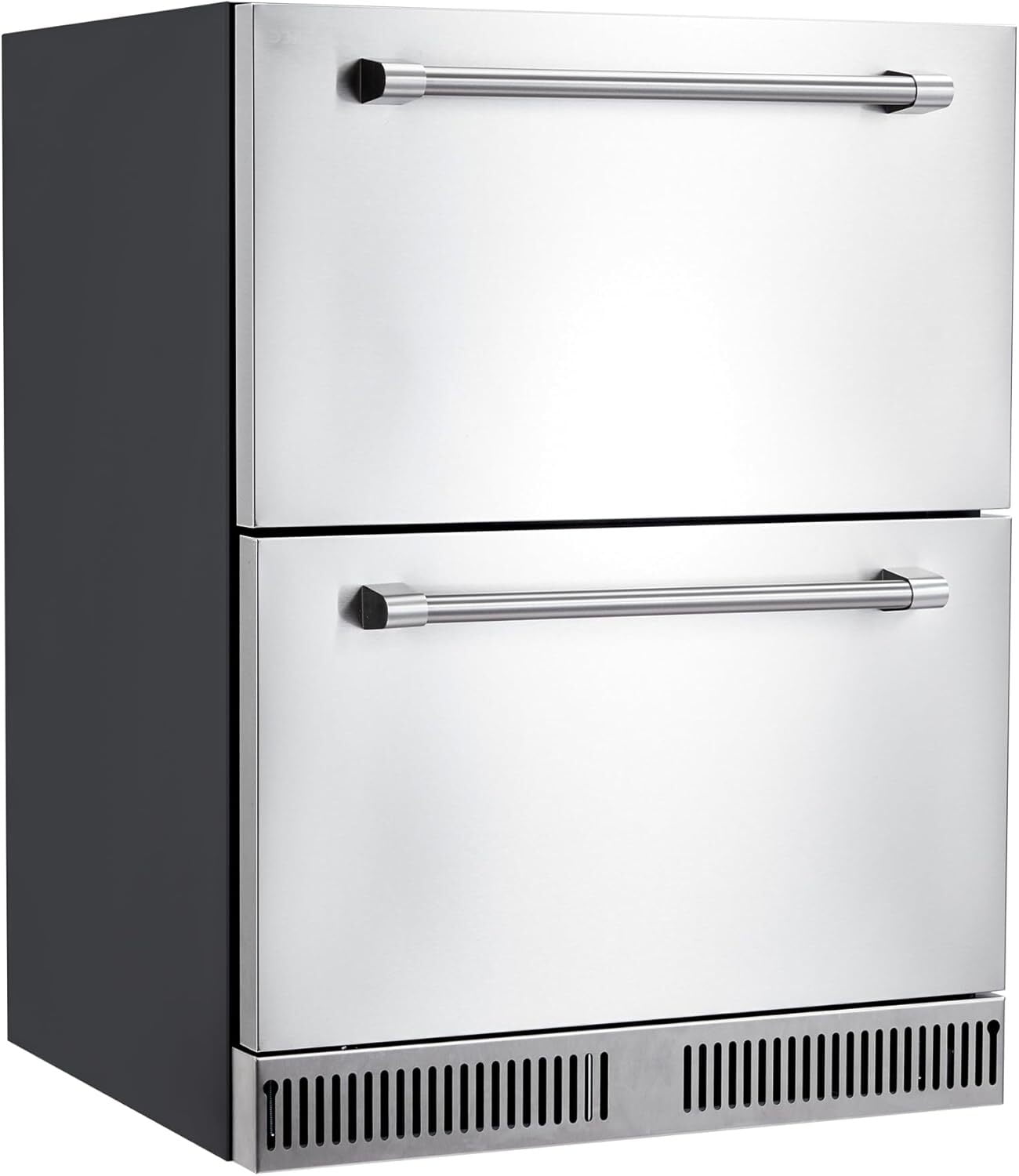 WhizMax 24" Refrigerator, Under Counter Double Drawer Fridge, Weather ...