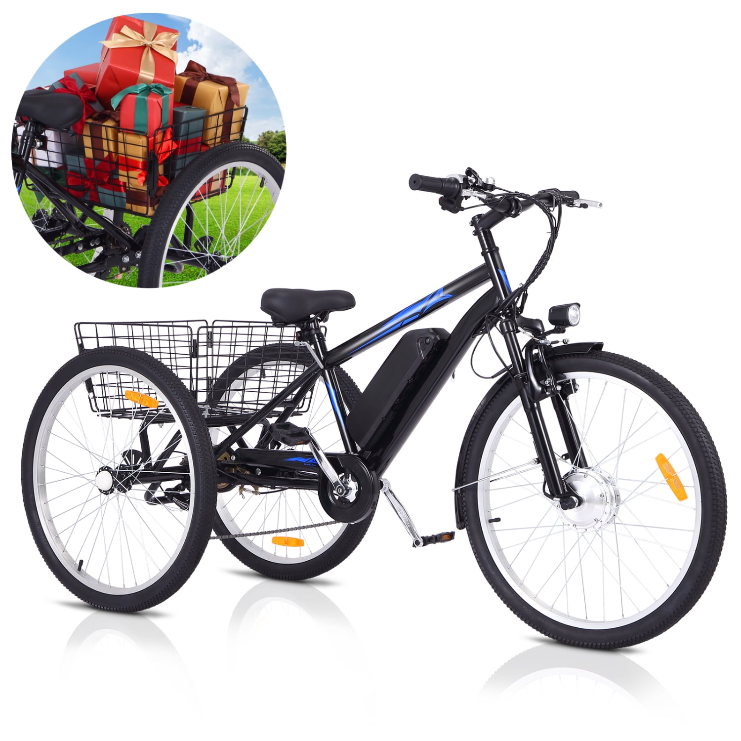 Garvee 24 inch Electric Tricycle for Adults | Mountain Bike for Women ...