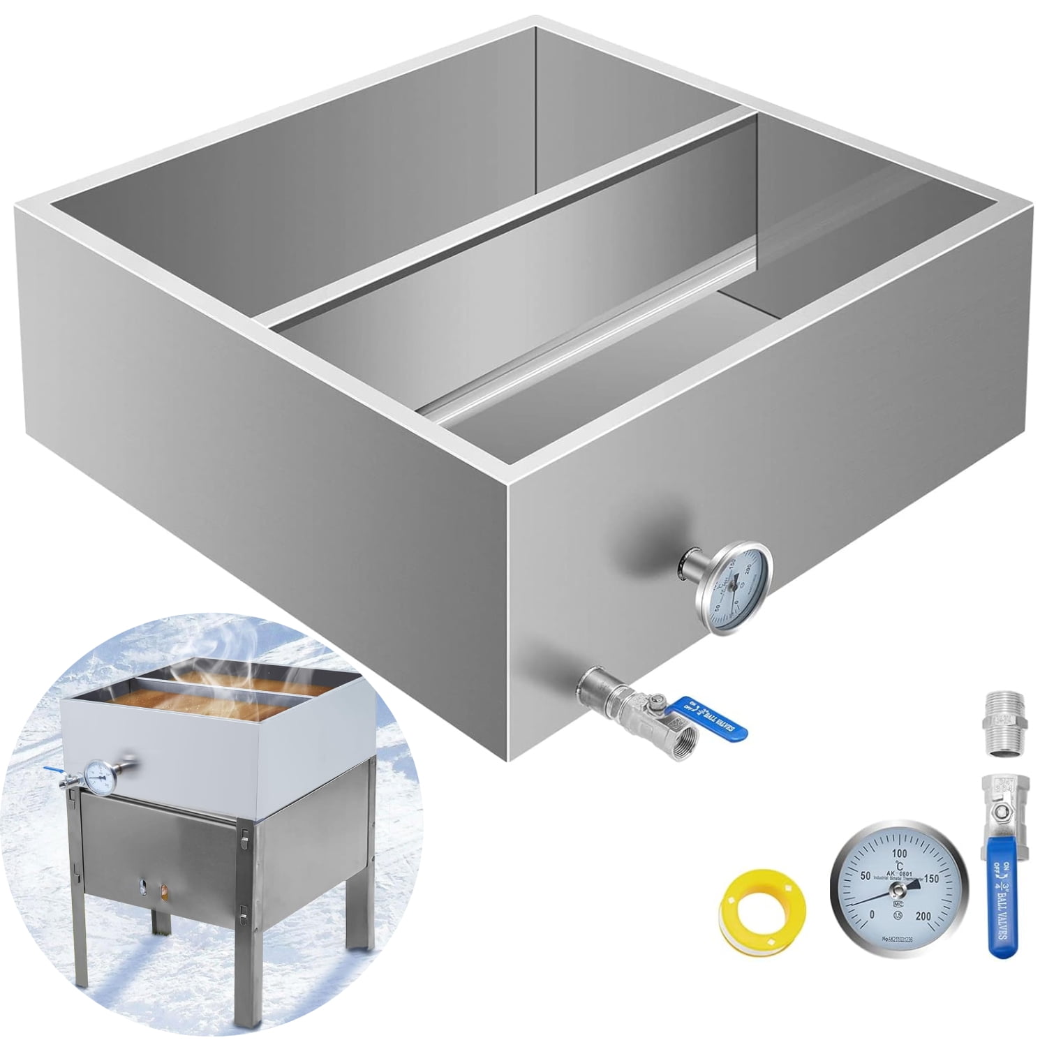 Garvee 24"x24"x9.4" Maple Syrup Evaporator,304 Stainless Steel Maple ...