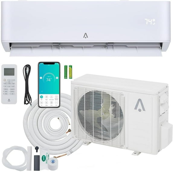 Garvee 24000 BTU Mini Split Air Conditioner with Heat, 23 SEER2 Wall AC ...
