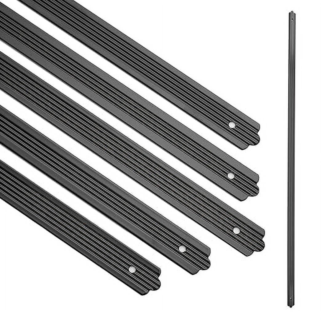 WhizMax 25 Pack Aluminum Deck Balusters, Flat Straight Grooved Porch ...