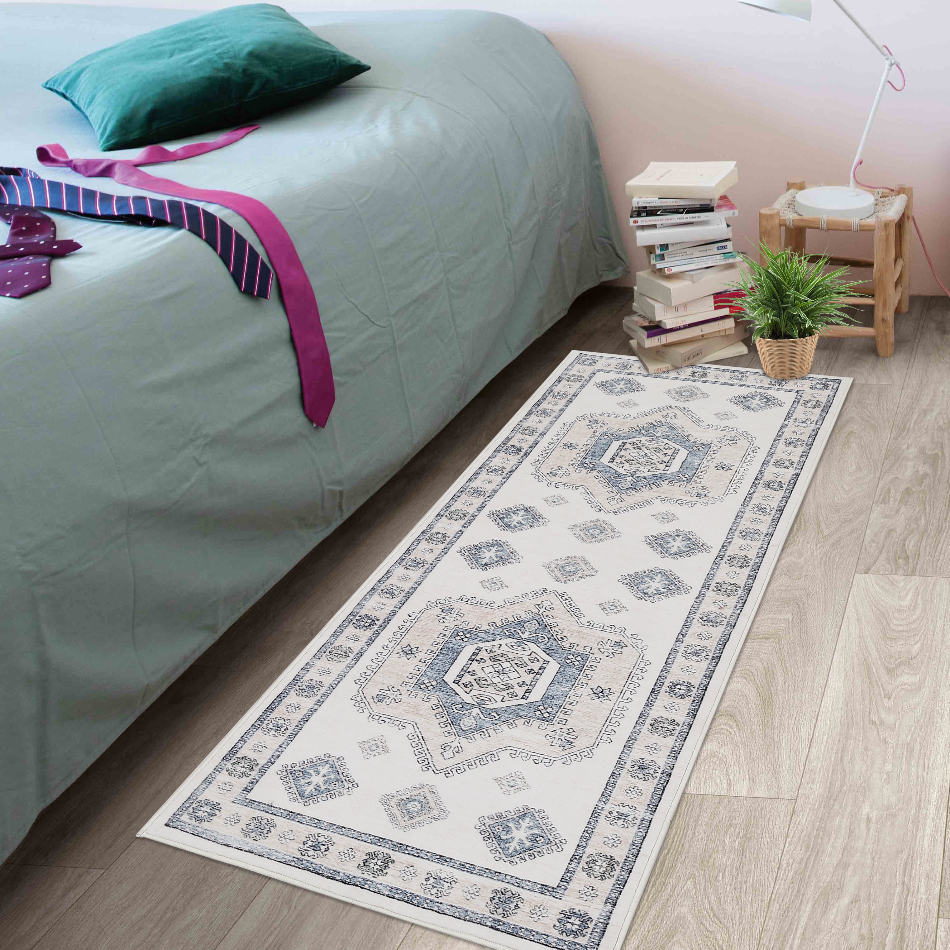 Garvee 2x6 feet Runner Rug Boho Tribal Medallion Area Rug Non Slip Non ...