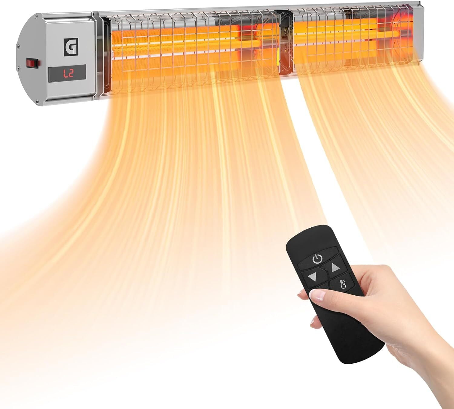 WhizMax 3000W Wall Mounted Patio Heater 10260 BTU Commercial Infrared ...