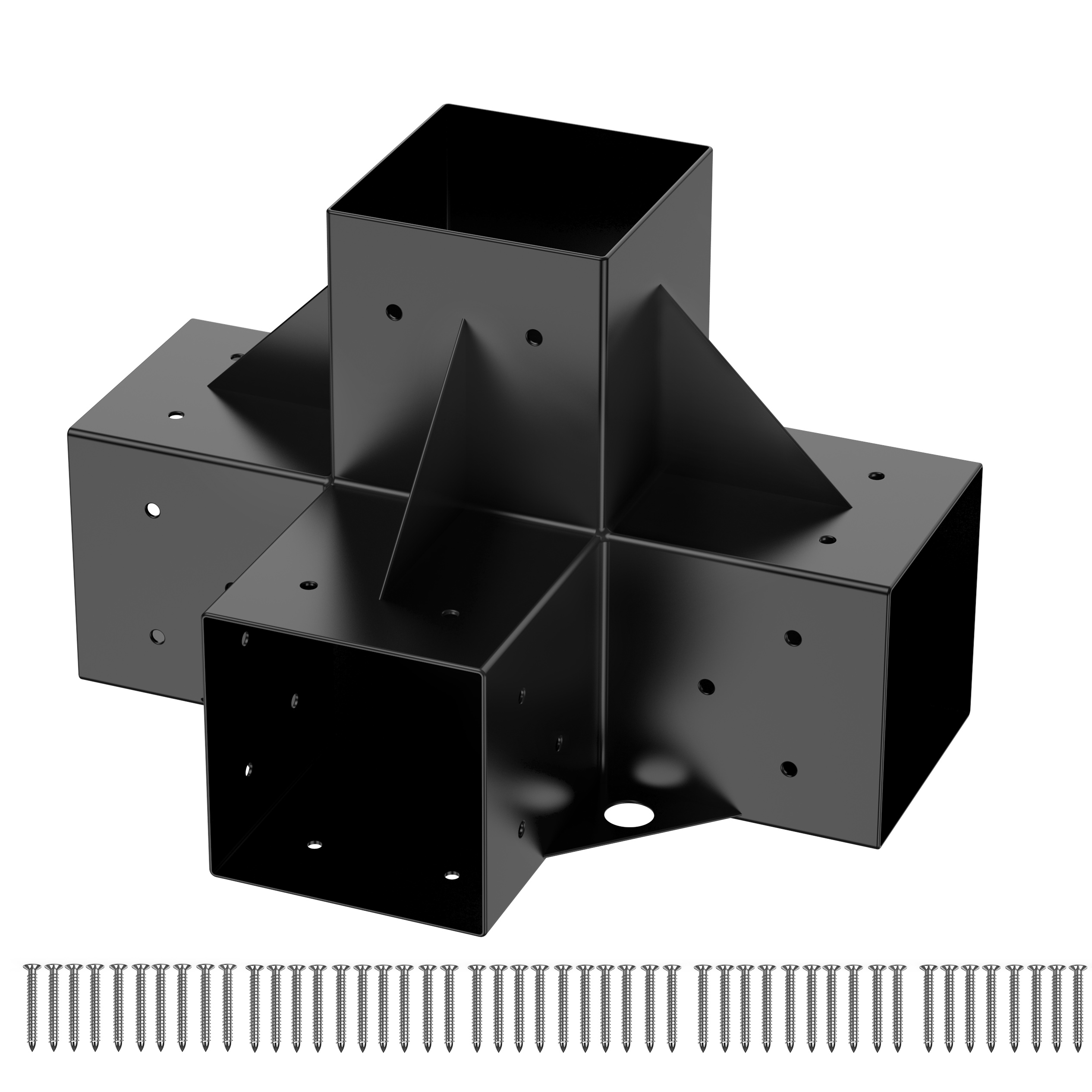 Garvee 4-Way 90°Angle 4PCS Pergola Kit Corner Brackets for 6x6inch Wood ...