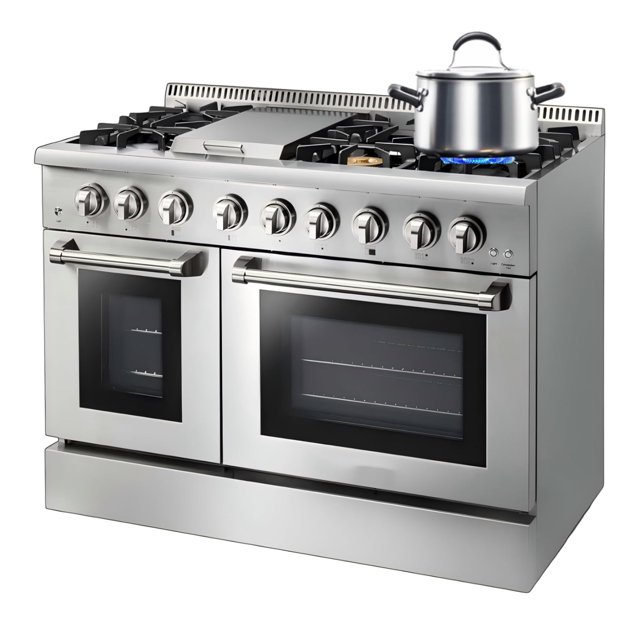 Garvee 48" Gas Range with Oven, 7.0 Cu.ft Freestanding Range with 6 ...