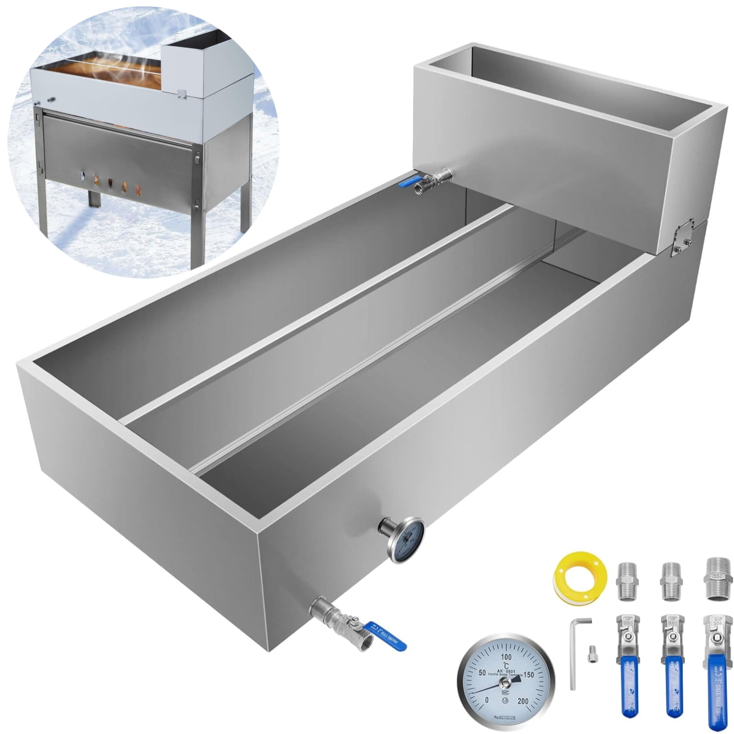 Garvee 48"x24"x19" Maple Syrup Evaporator,304 Stainless Steel Maple ...