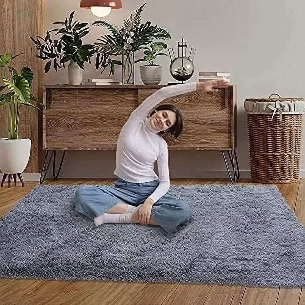 WhizMax 5' x 8' Shaggy Area Rug Plush Fluffy Rugs Soft Comfy Non-Slip ...