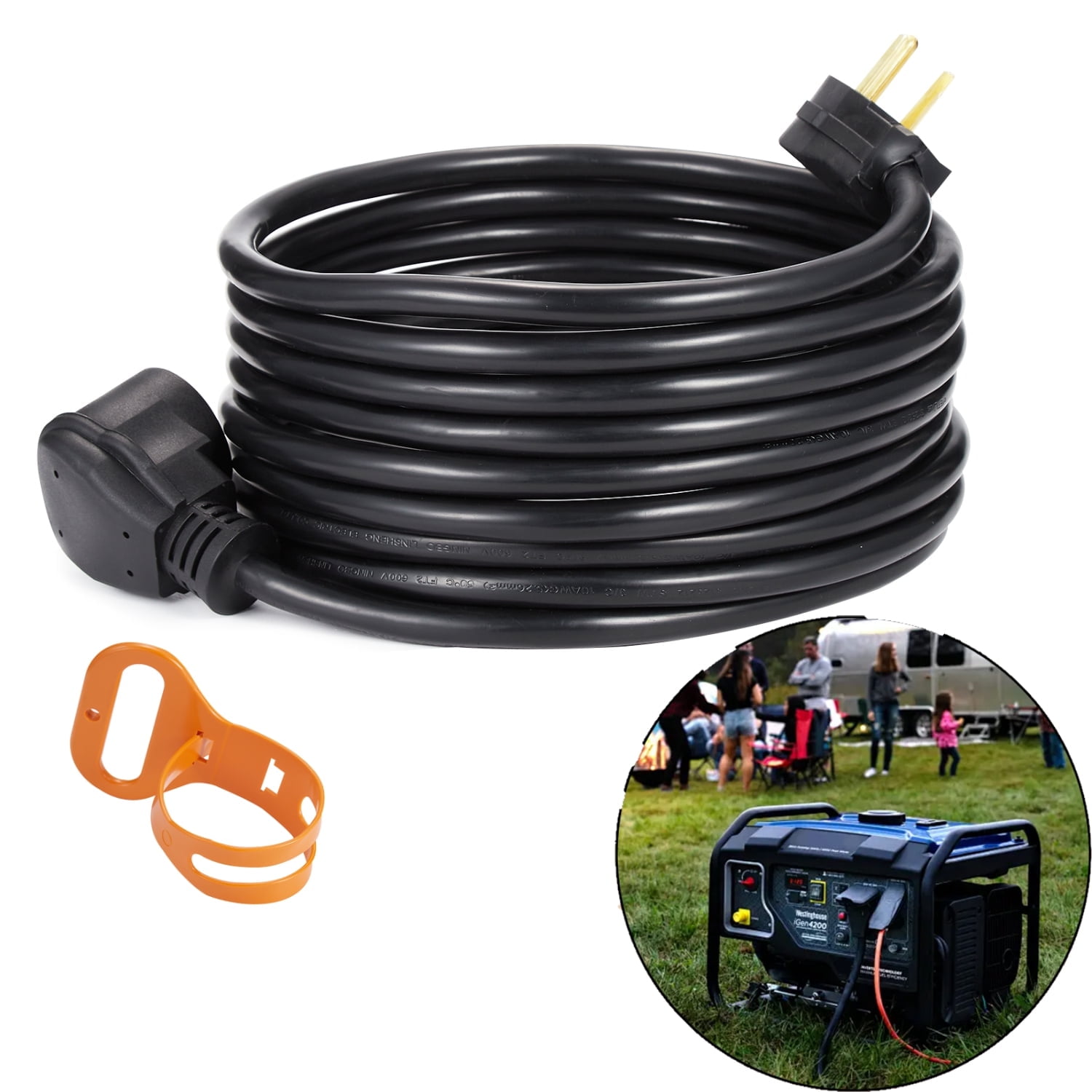 Garvee 50 Amp Welder Extension Cord,25 Feet Heavy Duty 10/3 AWG STW ...