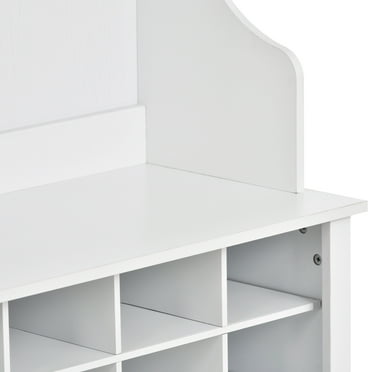 Linon Winston Mid-Century Hall Tree with Drawer and 3 Hooks, Walnut ...