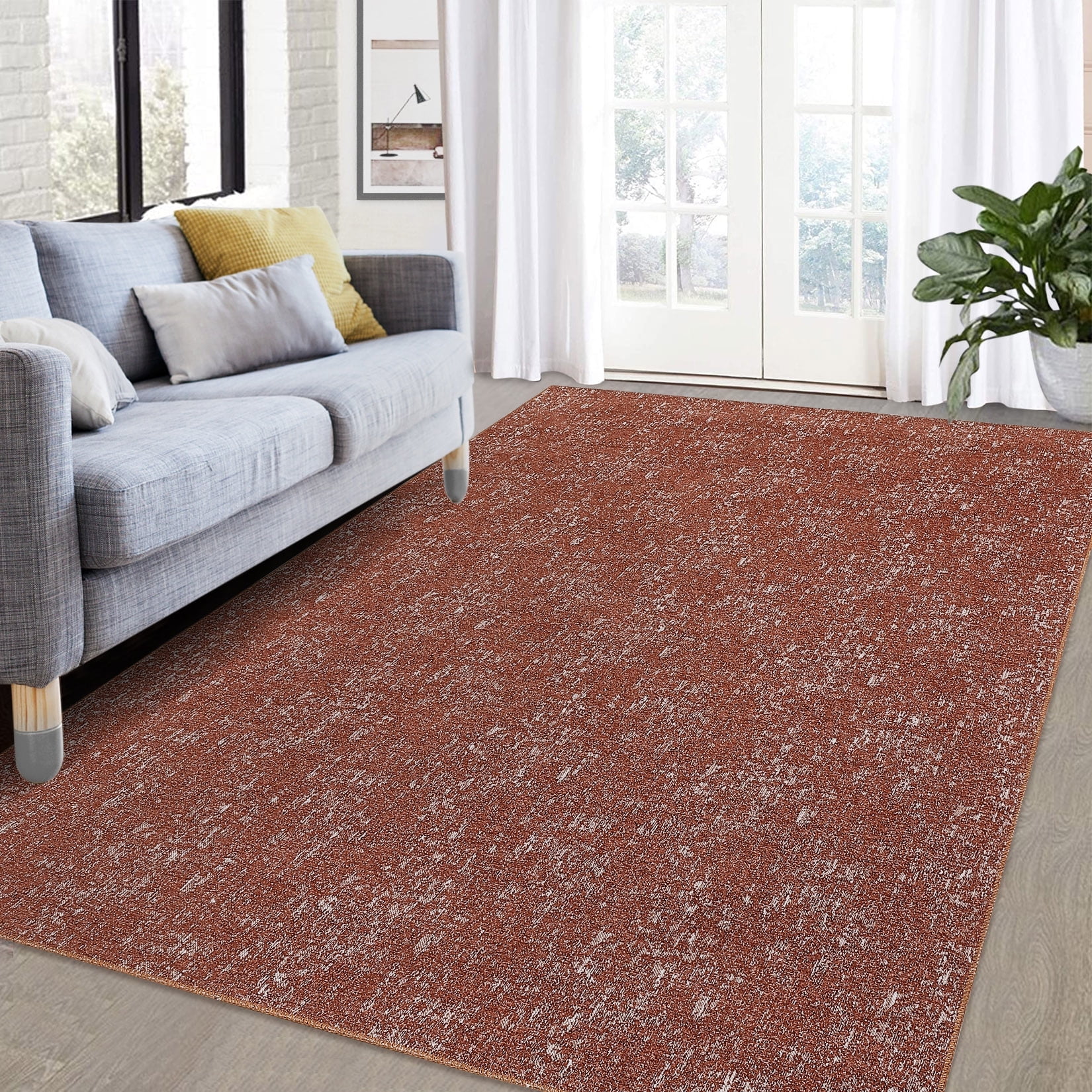 Garvee 8'x10' Large Area Rug Modern Solid Machine Washable Area Rug ...