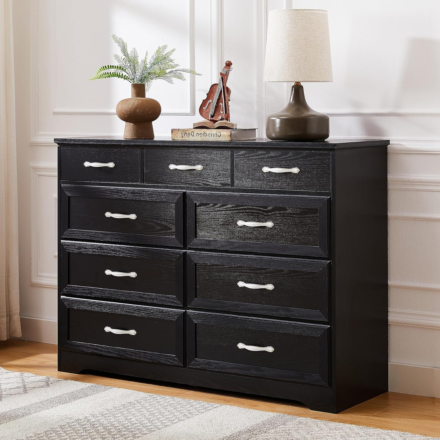 WhizMax 9 Drawers Dresser Wide Chest With 9 Drawers Storage Organizer ...