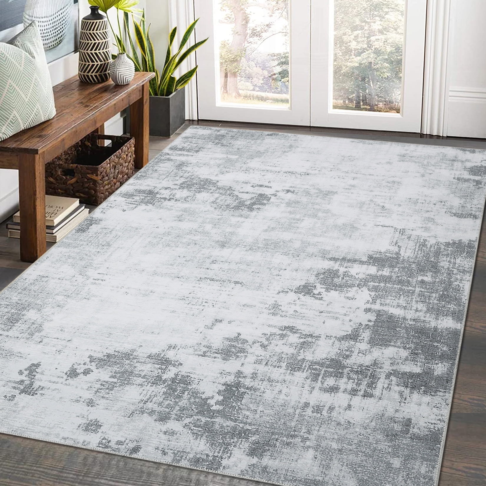 Garvee 9'x12' Large Abstract Rug Modern Bedroom Living Room Throw Rug ...