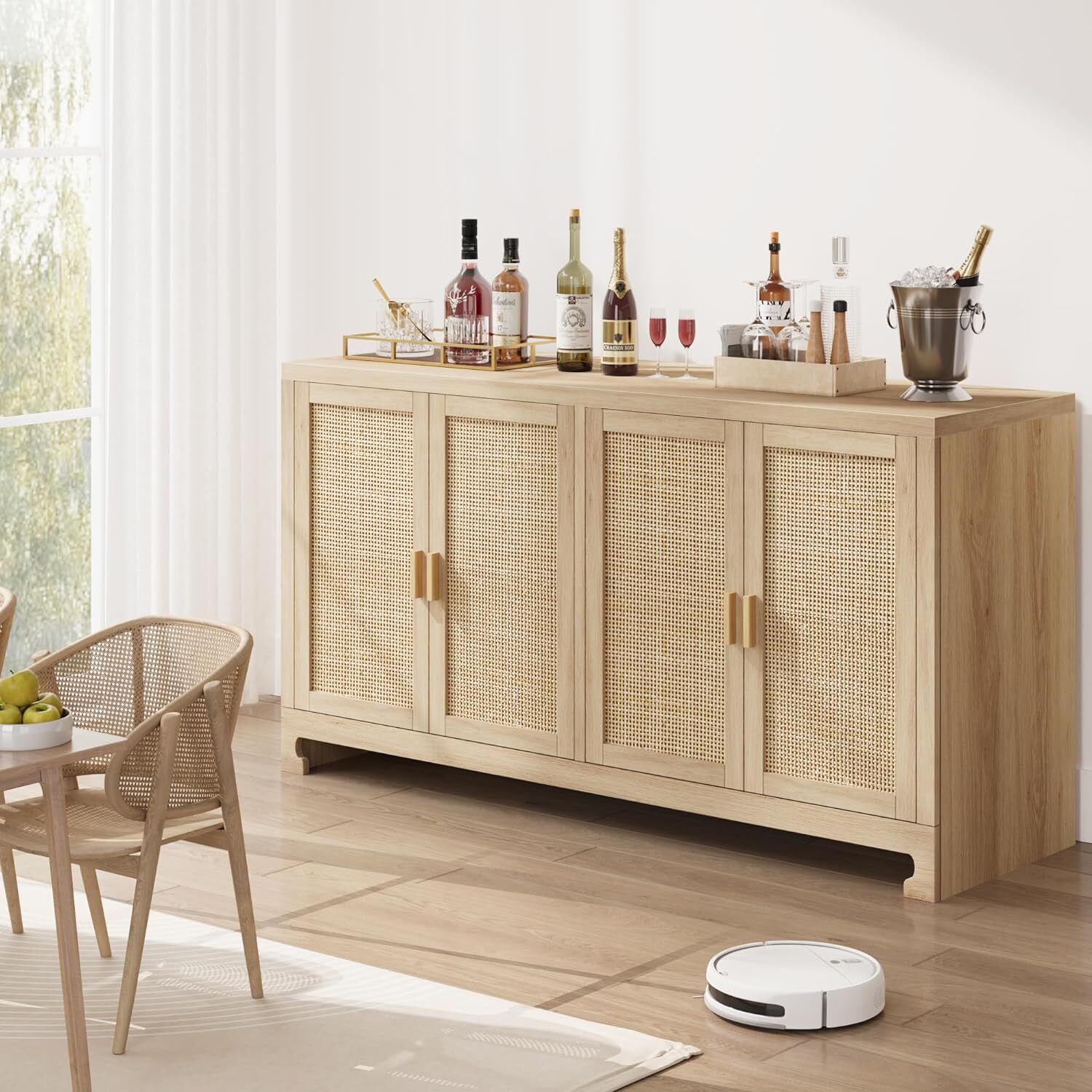 Rustic Wood and Metal Small Console Cabinet - Walmart.com