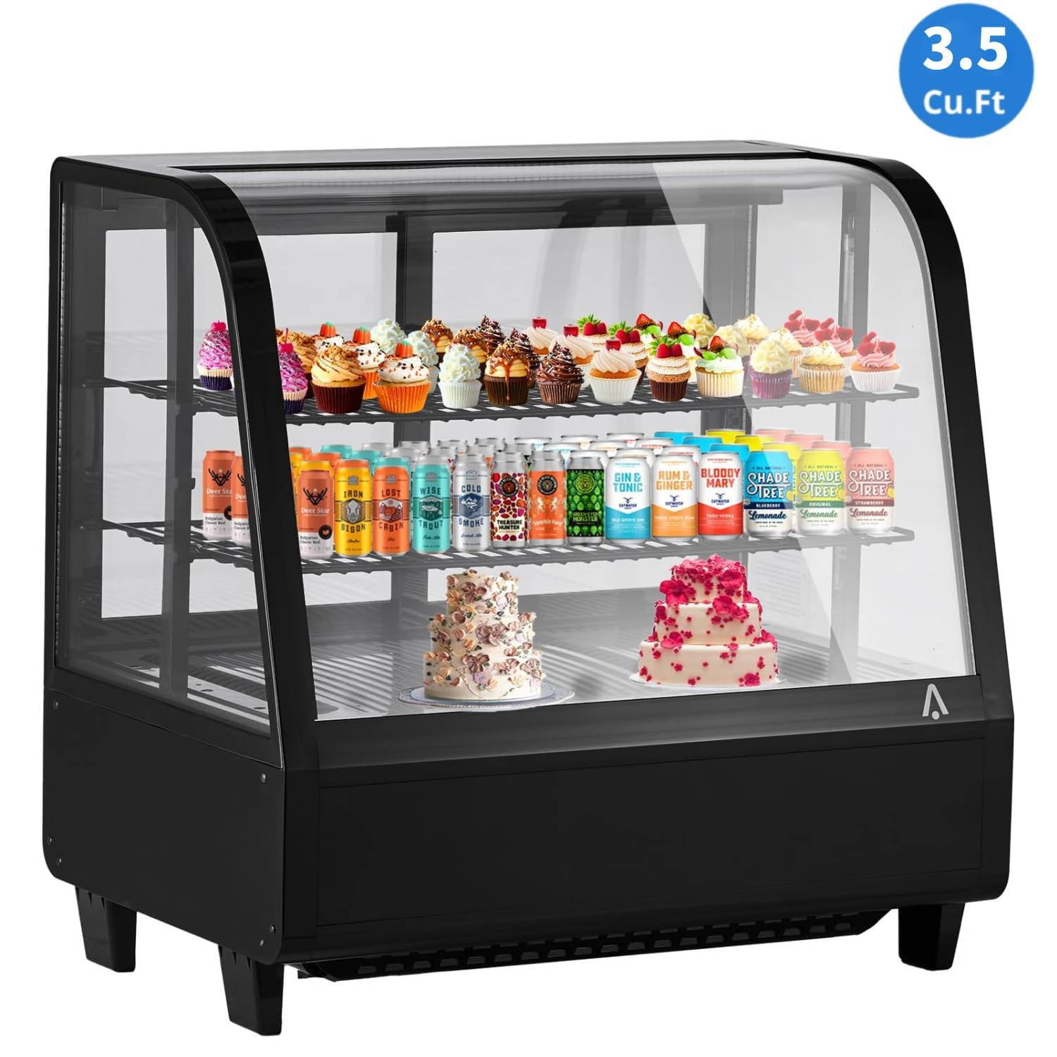 Garvee Commercial Cake Display Refrigerator,3.5 Cu.ft Display Fridge ...