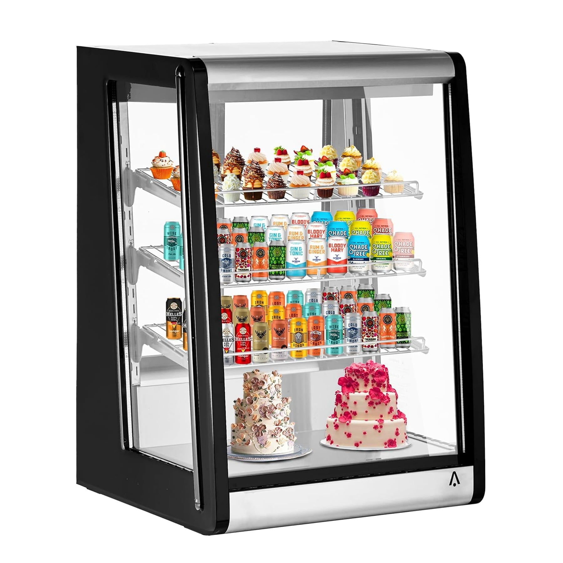 Garvee Commercial Countertop Refrigerator Display Case 5.2 Cu. Ft with ...