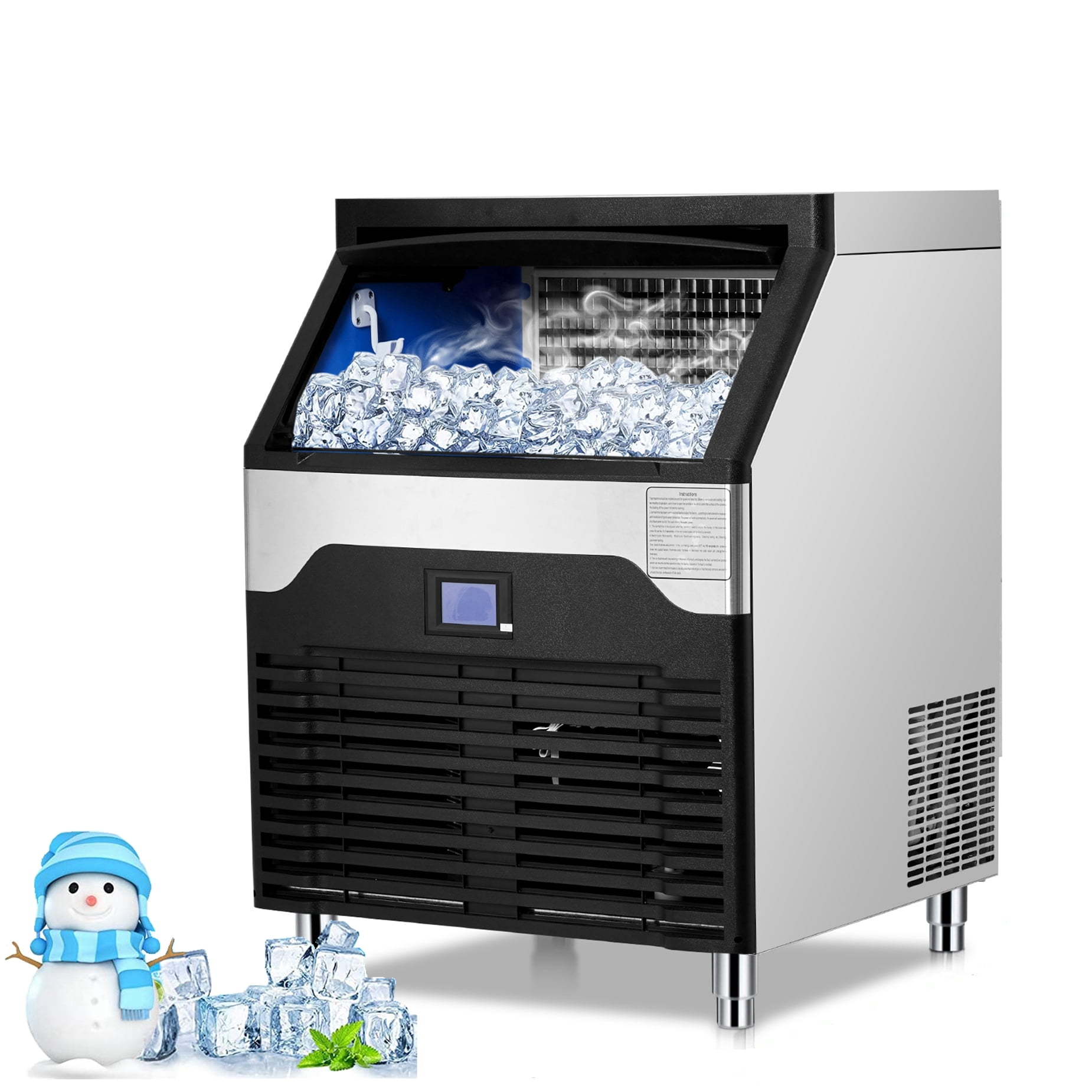 Garvee Commercial Ice Machine 260Lbs/24H, 750W Automatic Ice Cubes ...