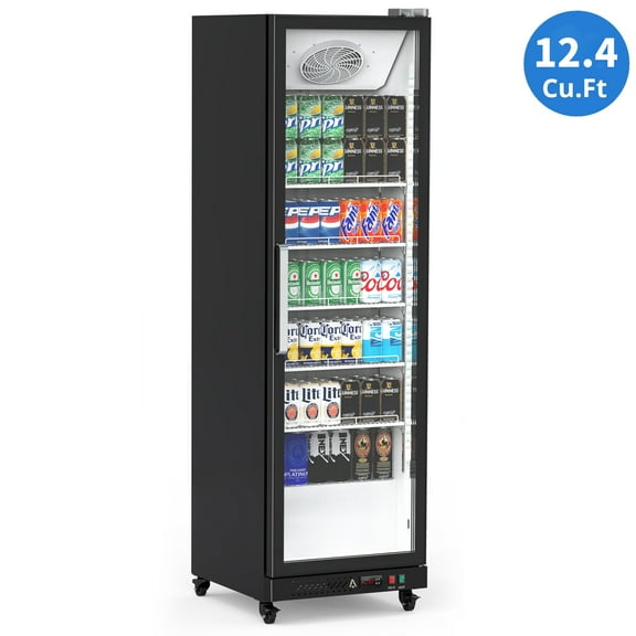 Commercial Refrigerator 5.7 CU.FT Glass Door, Beverage Refrigerator ...