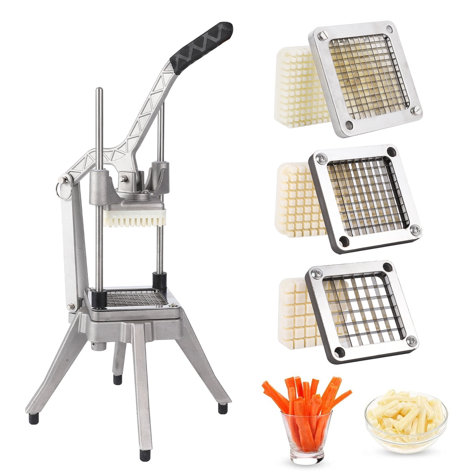 Garvee Commercial Vegetable Chopper w/3 Replacement Blades & 6-Wedge ...