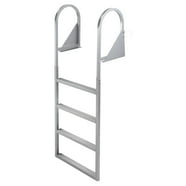 BENTISM 4-Step Adjustable Dock Ladder, Aluminum, 30-38in Height, Dual ...