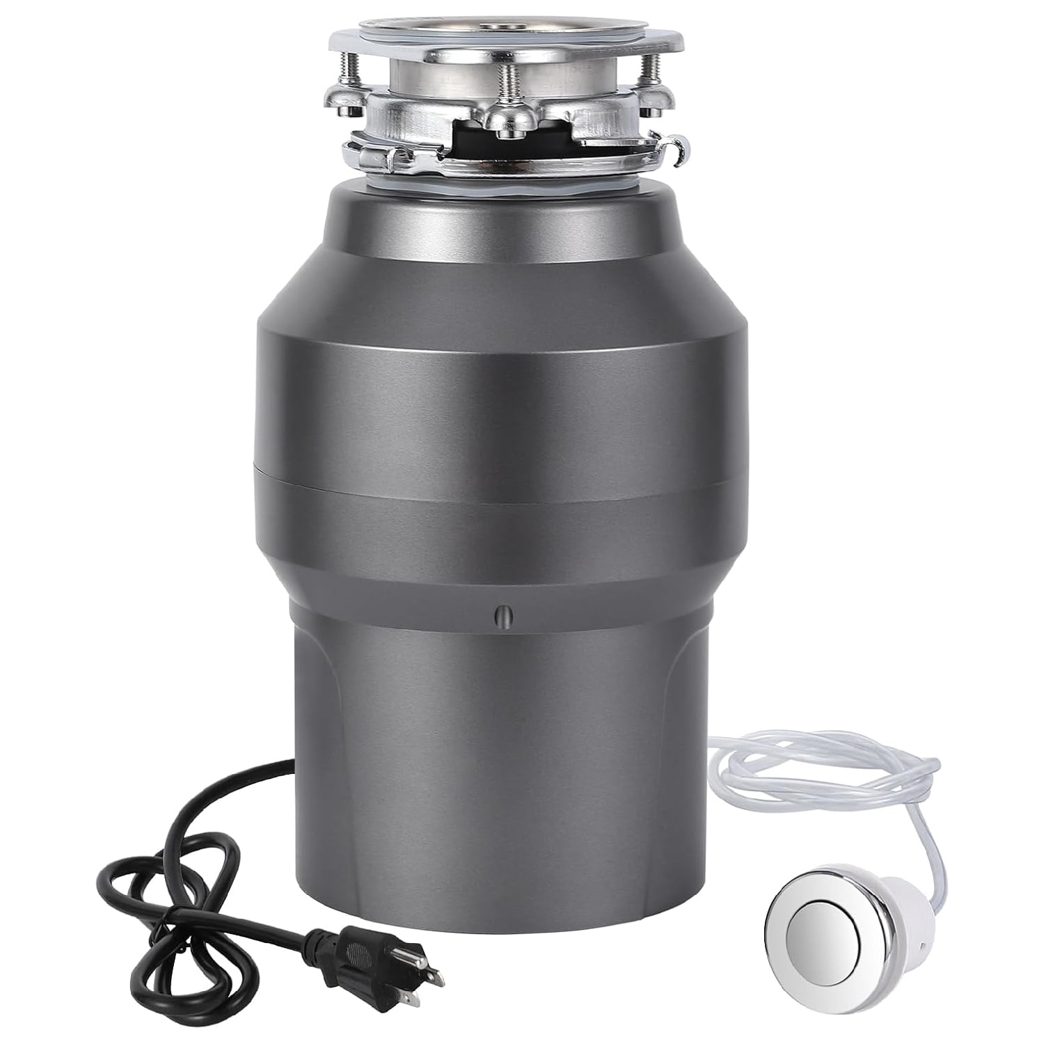 Garvee 1/2 HP Garbage Disposal, 3500 RPM Sink Garbage Disposal with Air Switch for Kitchen, Gray ...