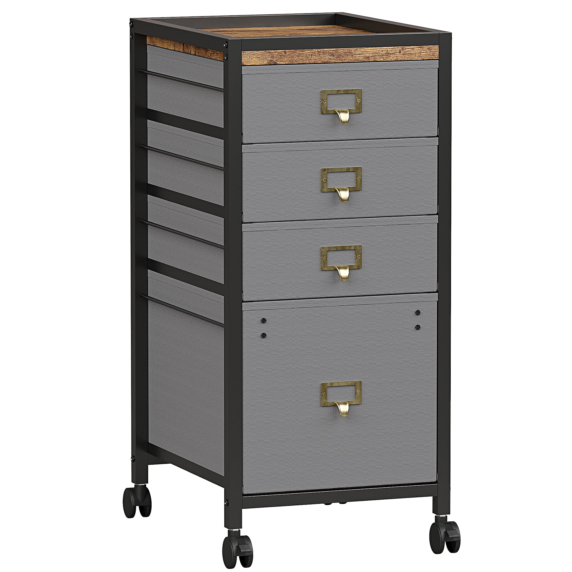 WhizMax File Cabinet with 4 Drawer, Mobile Filing Cabinet, Filing ...