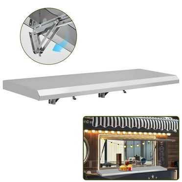 Concession Shelf, 36" x 12" Stainless Steel Drop Down Folding Serving ...